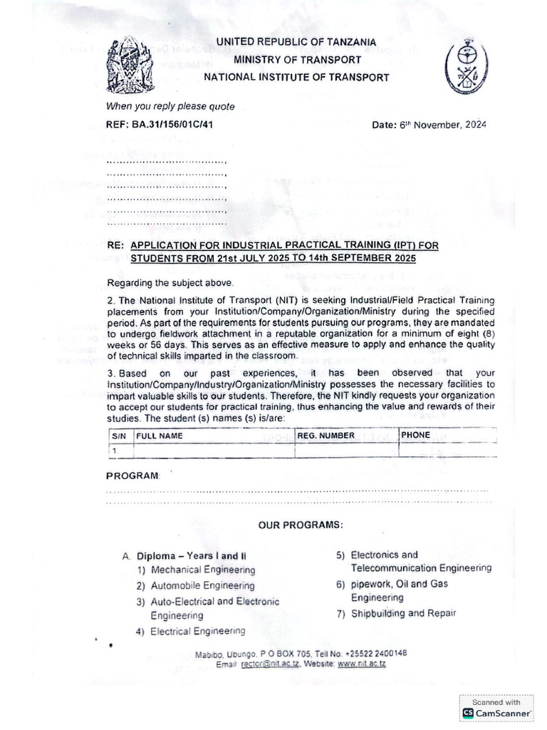 Field Letter 2025 | PDF