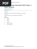 BBO 2023 Mark Scheme and Questions | PDF | Root | Coagulation