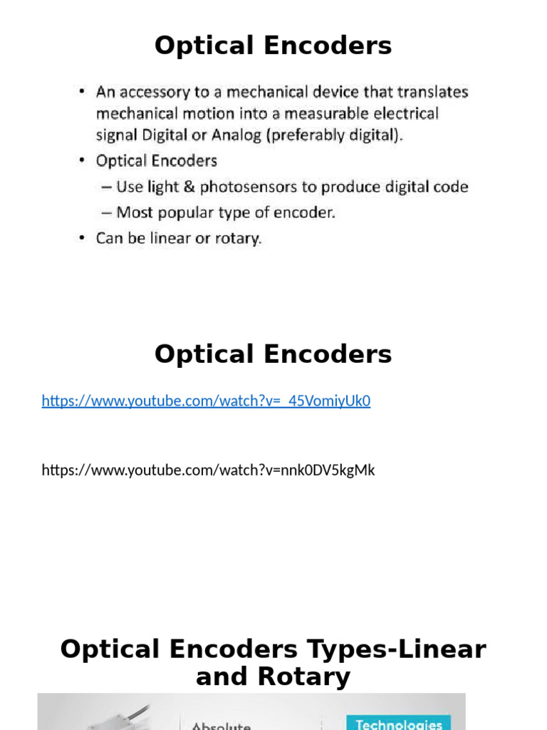 Optical Encoders | PDF