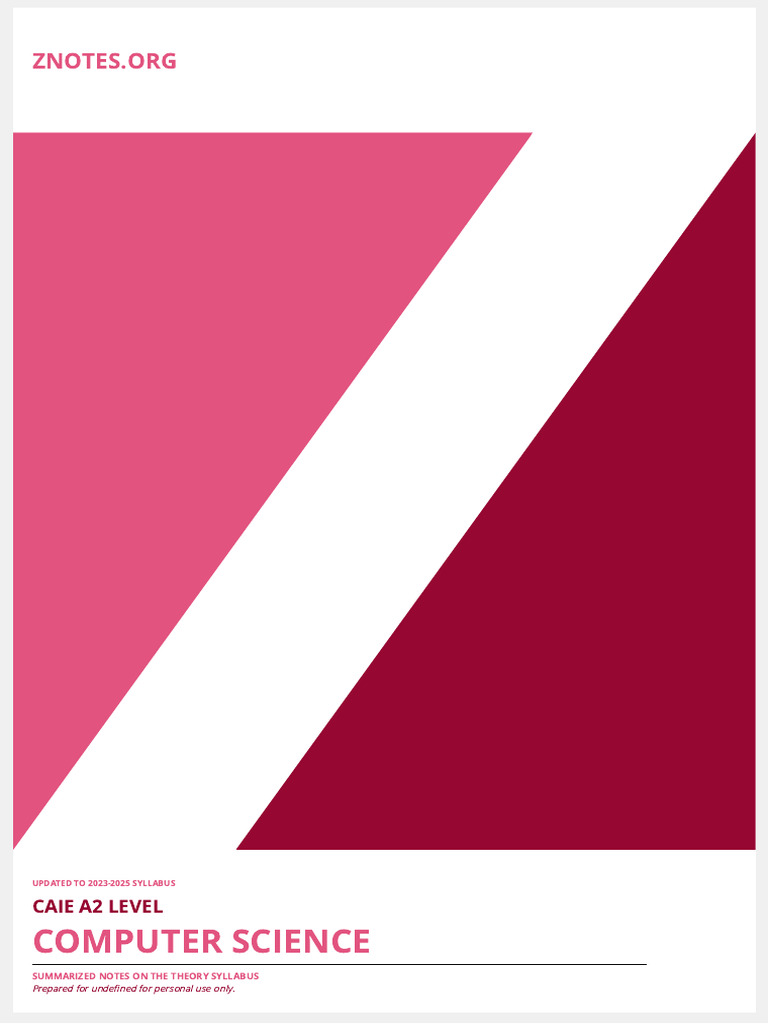 CAIE-A2 Level-Computer Science - Theory | PDF | Process (Computing) | Transmission Control Protocol