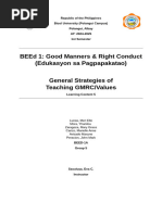 Strategies for Teaching GMRC Values | PDF | Teaching Method | Learning