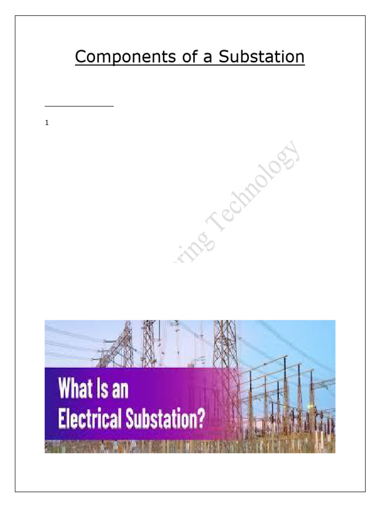 Components of Substation | PDF | Transformer | Insulator (Electricity)