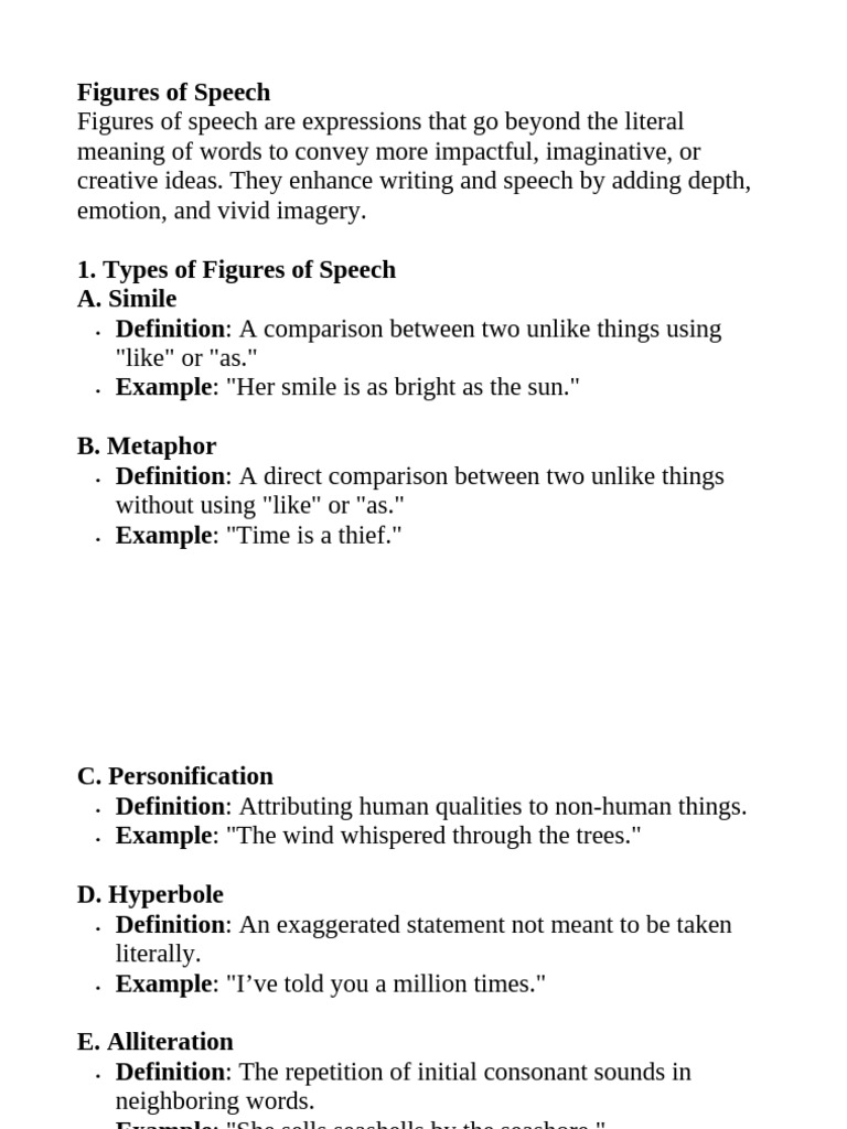 Understanding Figures of Speech in Literature | PDF
