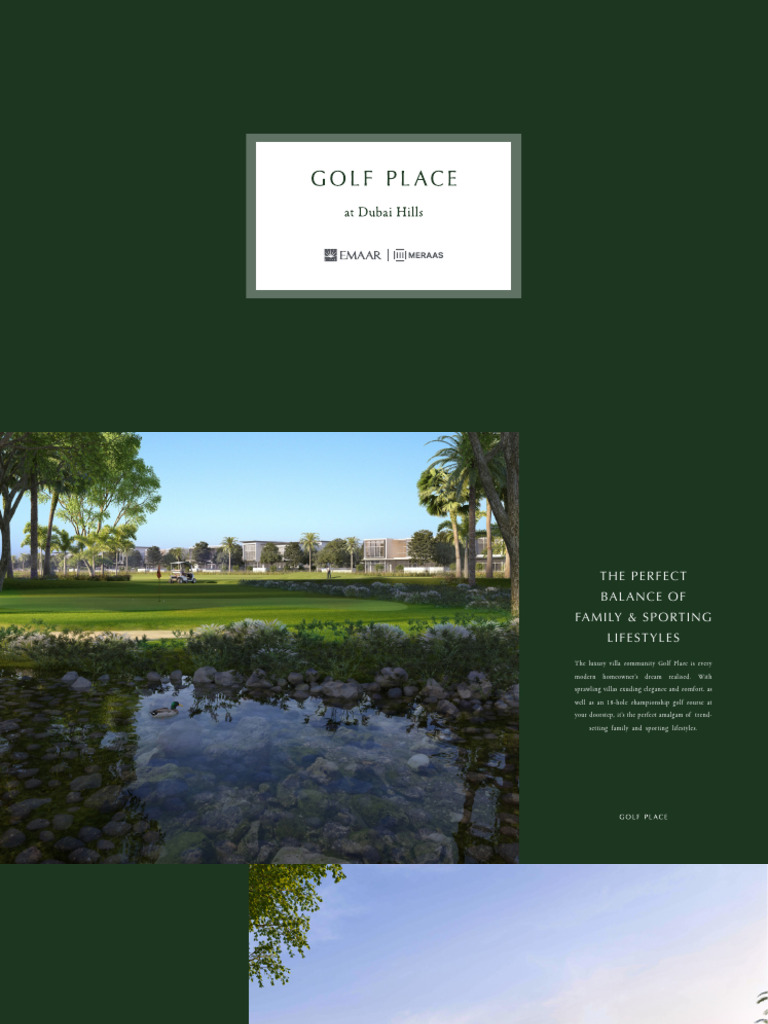 Golf Place Brochure | PDF | Dubai