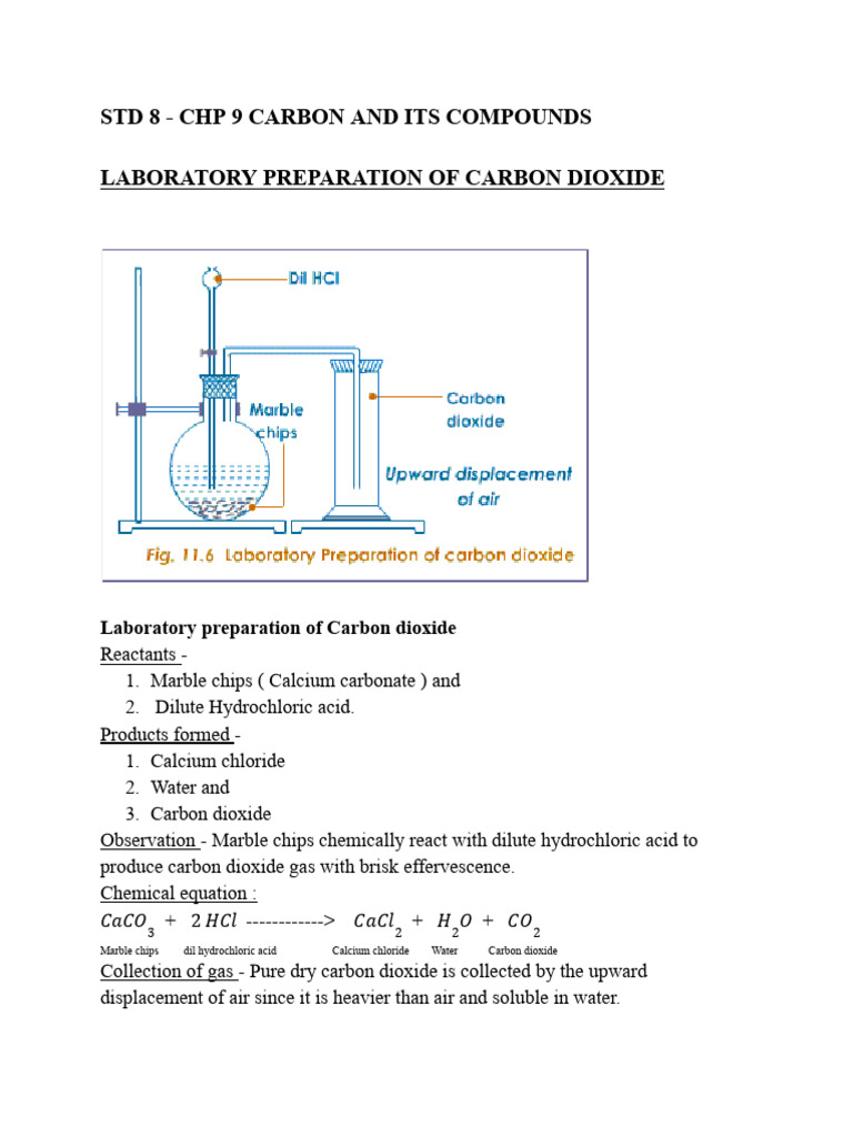 Carbon Dioxide: Preparation and Properties | PDF