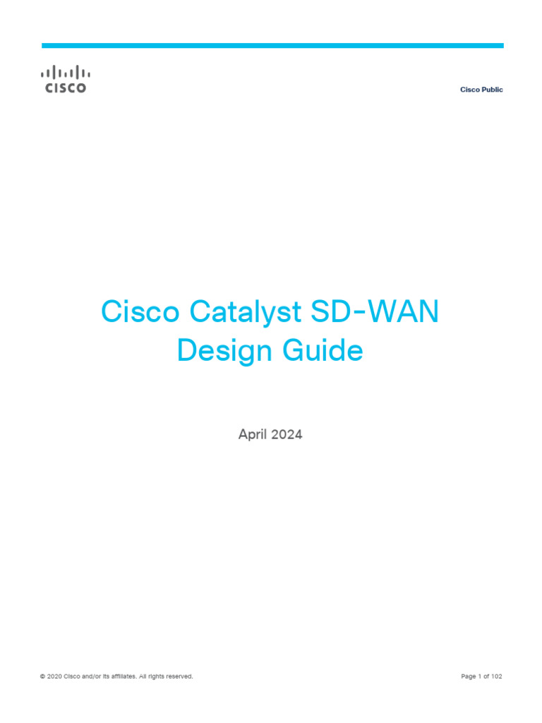 Cisco Sdwan Design Guide | PDF | Virtual Private Network | Computer Network