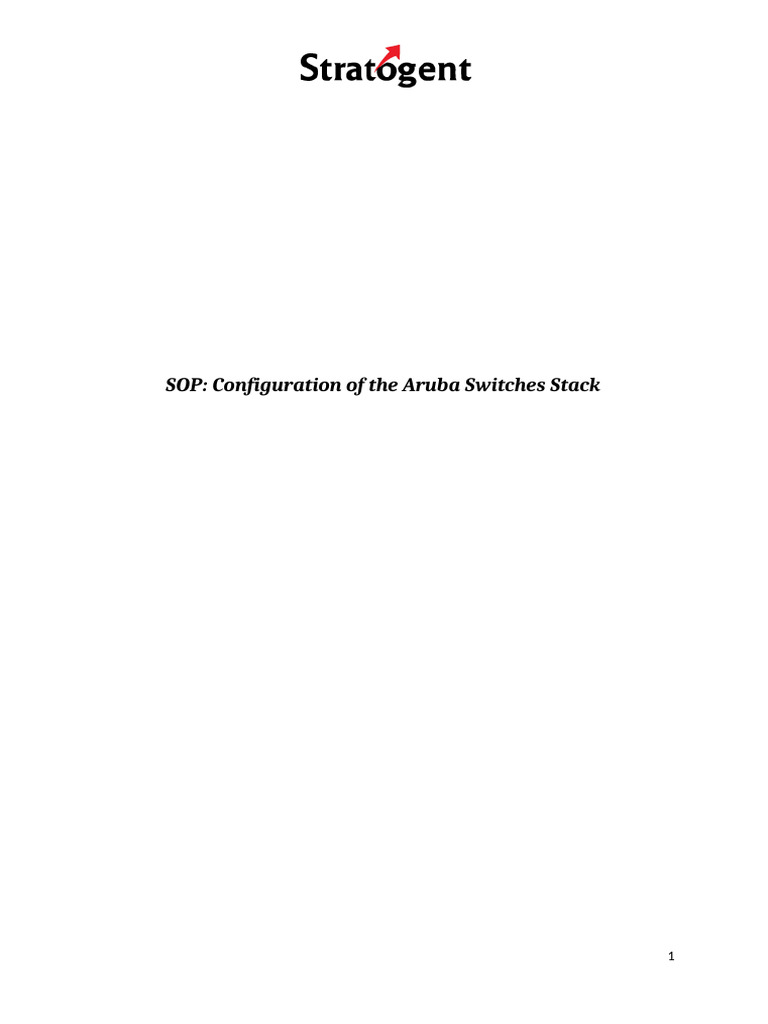 Aruba Switch Stack Configuration Guide | PDF | Computer Science ...