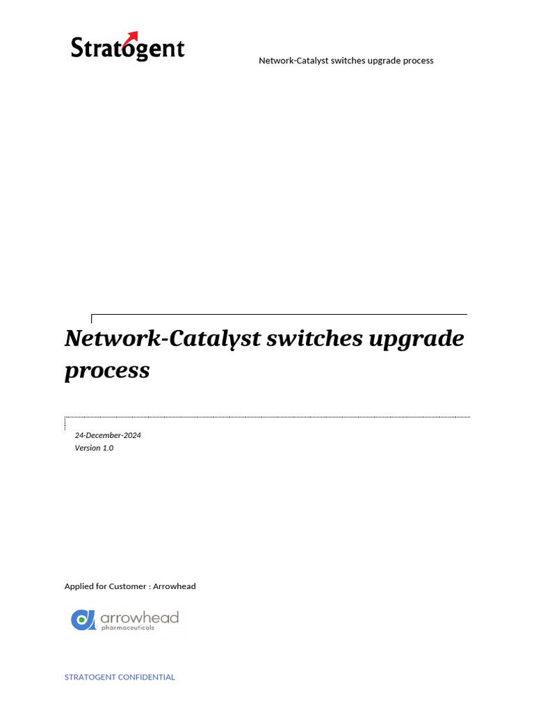 SOP For Network-Catalyst Switches Upgrade Process in Arrowhead | PDF ...