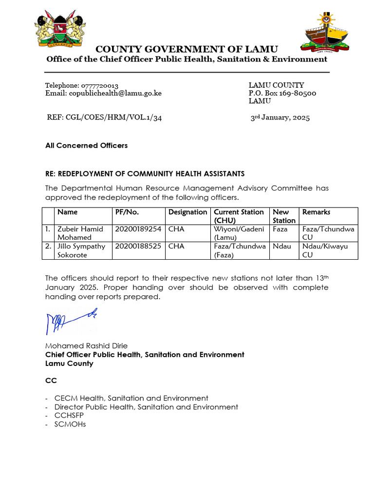 CHA Deployment - Jan 2025 | PDF