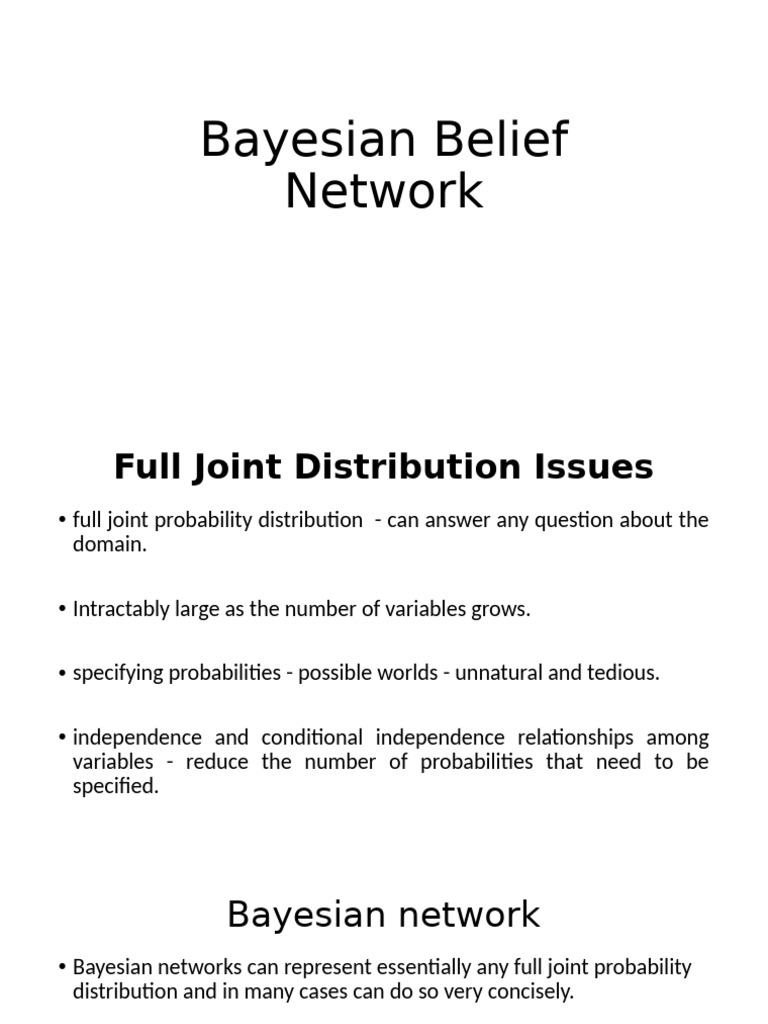 Bayesian Belief Network | PDF