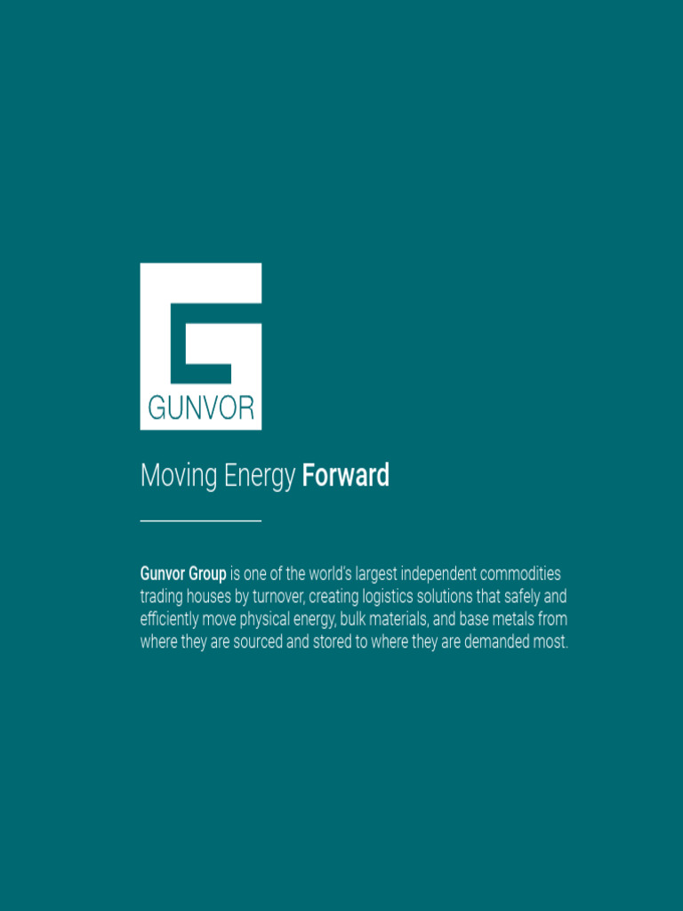 Gunvor's Global Energy Strategy | PDF | Renewable Energy | Economies