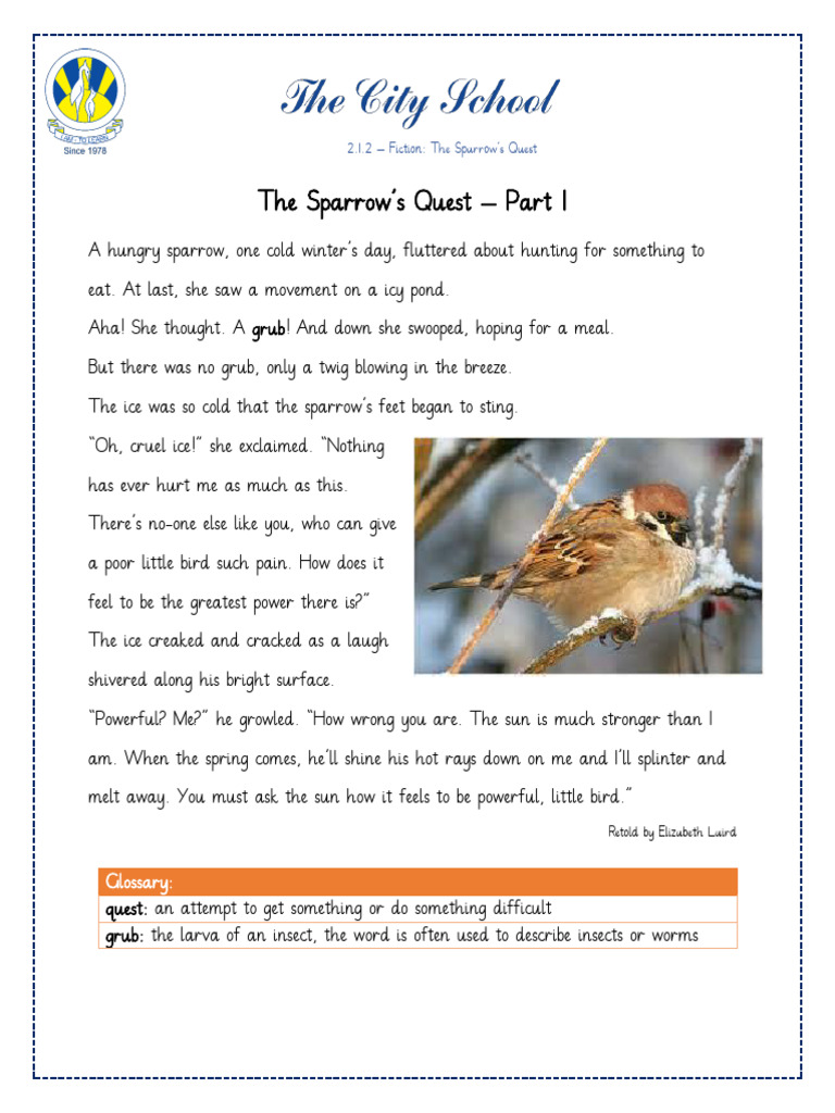 2.1.2 - Fiction - The Sparrows Quest | PDF