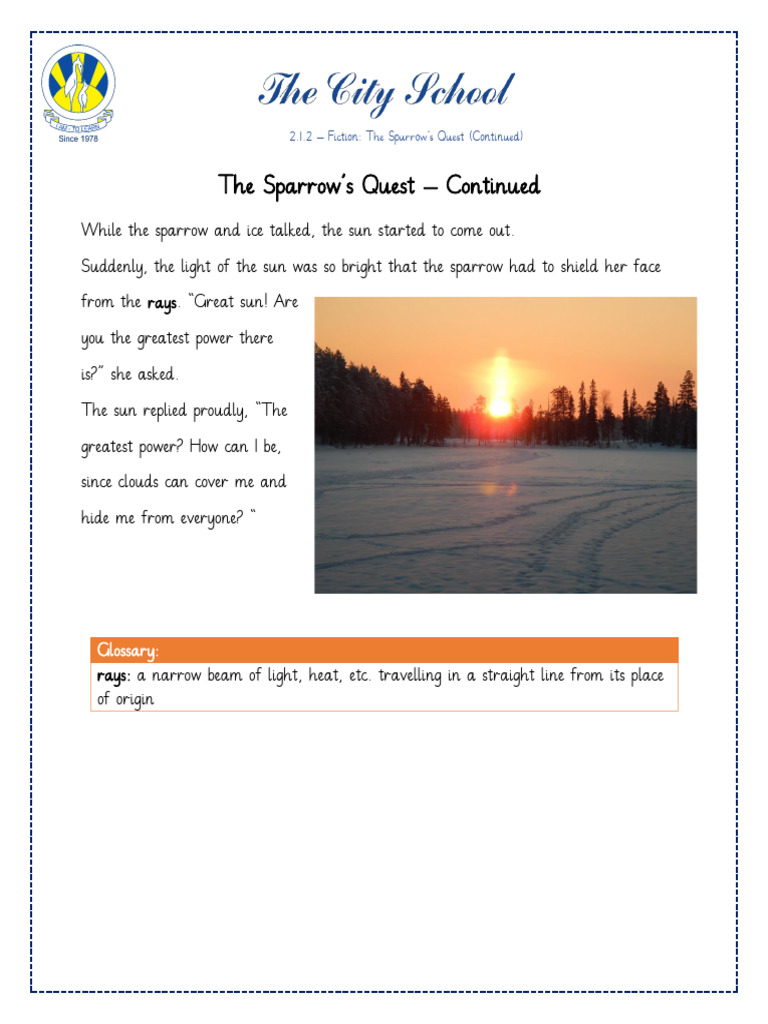 2.1.2 - Fiction - The Sparrows Quest (Continued) | PDF