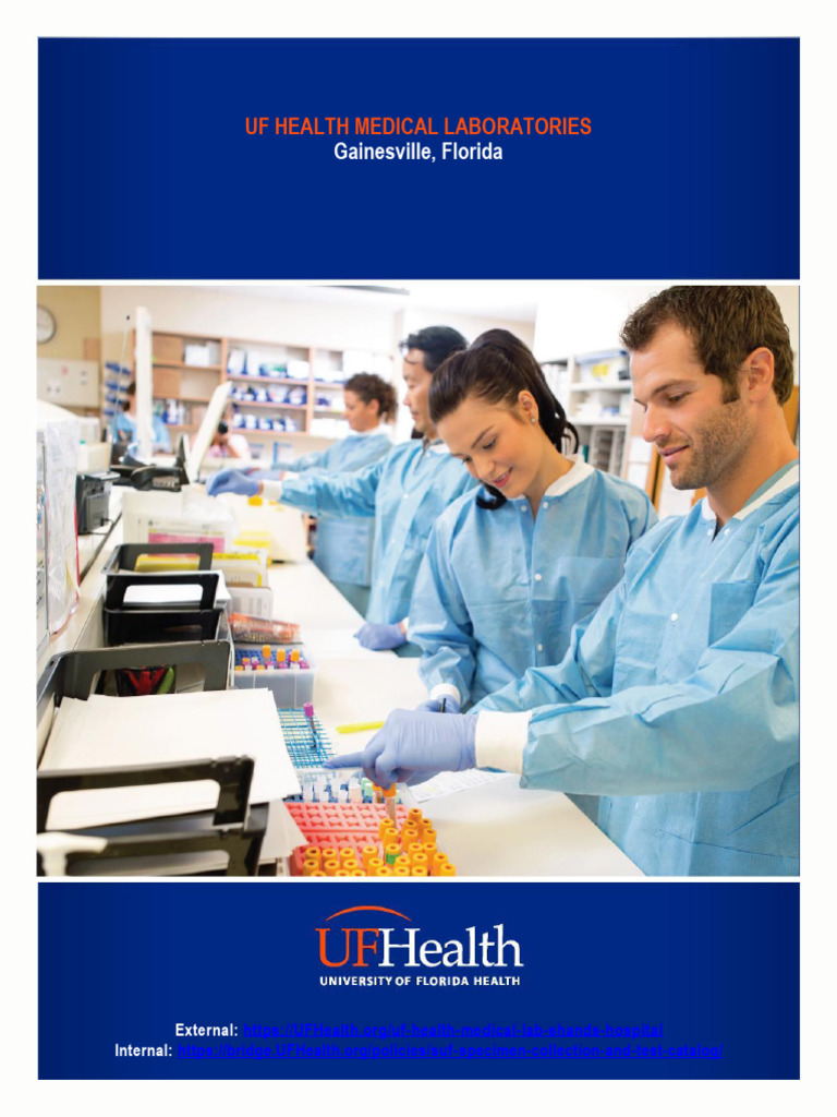 UF Health Shands Hospital Specimen Collection and Test Catalog 12312019 ...