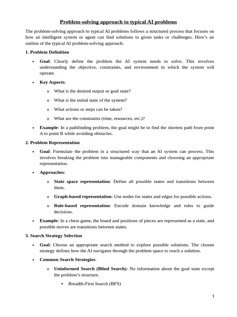 AI Problem-Solving Process Guide | PDF | Artificial Intelligence ...