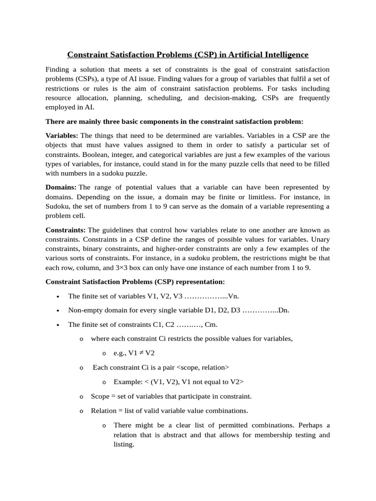 Understanding Constraint Satisfaction Problems | PDF | Mathematical Logic | Algorithms And Data ...