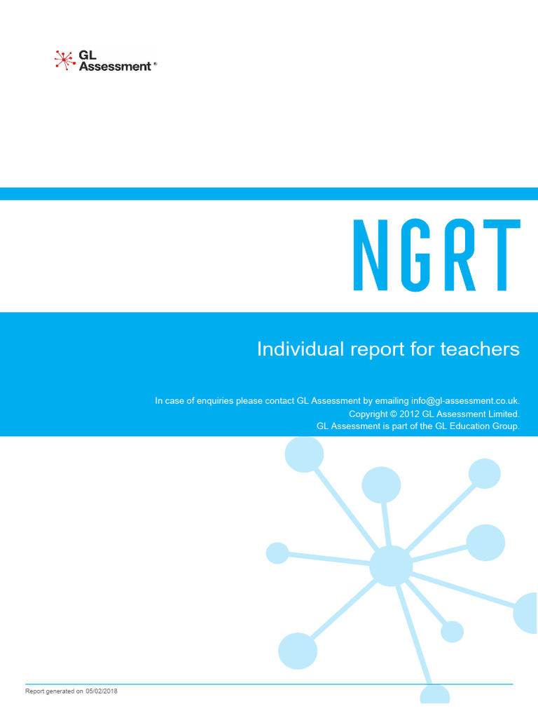 NGRT Sample Individual Report With Gcse Indicator | PDF | Reading ...