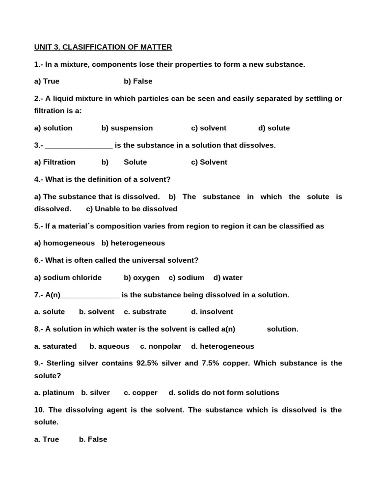 Worksheet. - Unit 3 | PDF