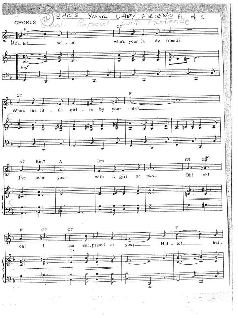 Who's Your Lady Friend | PDF