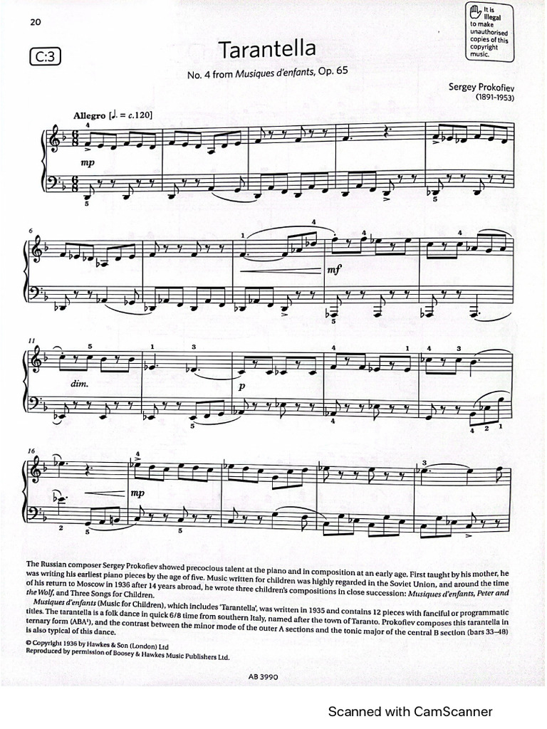 Grade 5 Tarantella | PDF
