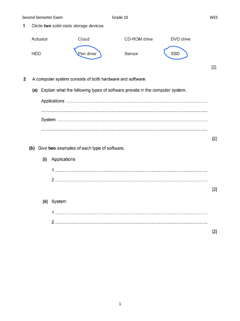 G10 Theory Exam Mark Scheme 3 | PDF | Central Processing Unit | Augmented Reality
