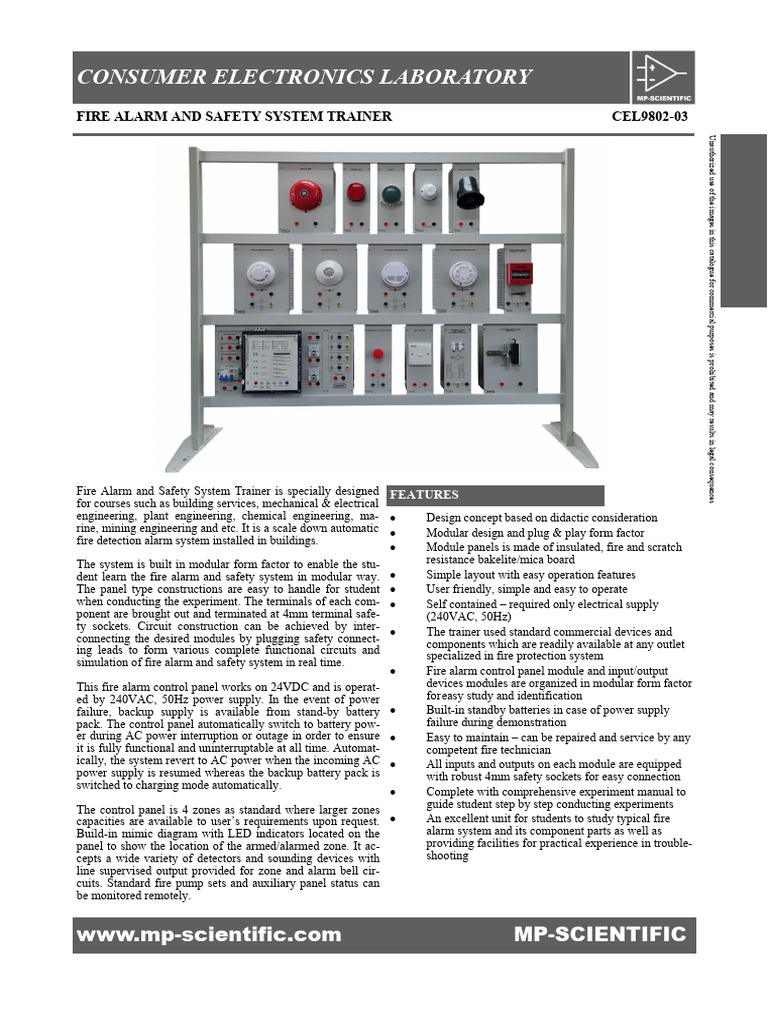 Fire Alarm Training System Overview | PDF | Electricity | Electronics