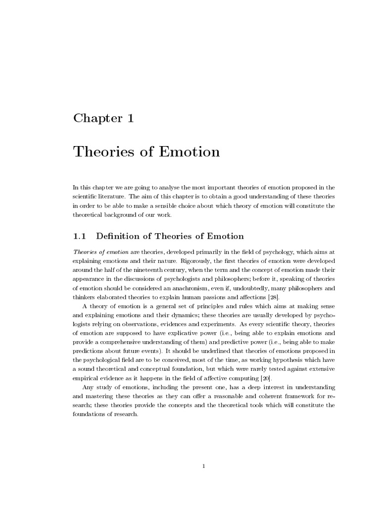 Emotions | PDF | Emotions | Theory