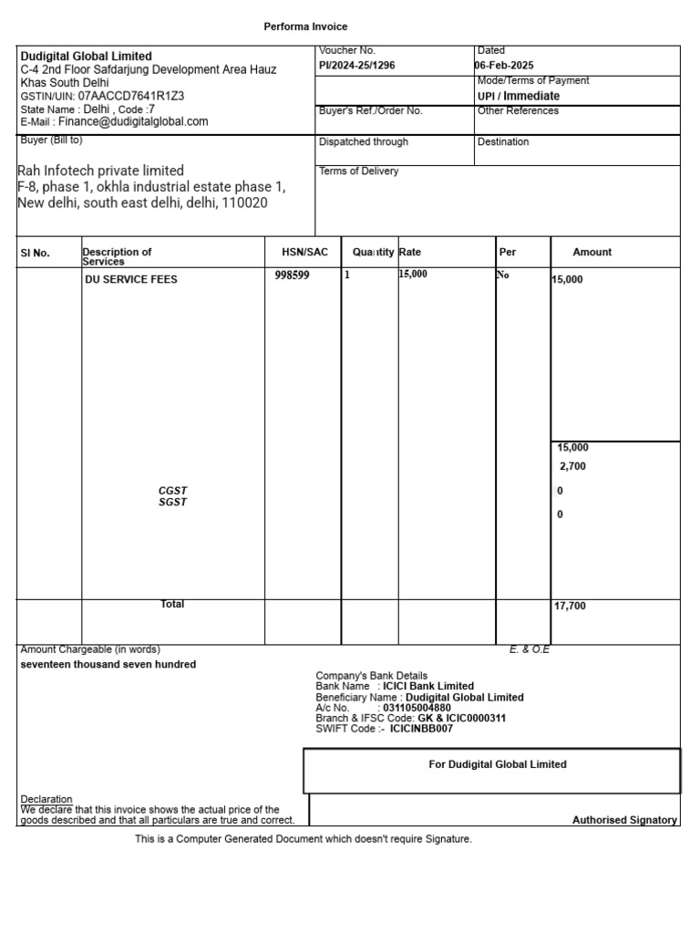Mr. Ashok Kumar' Invoice | PDF
