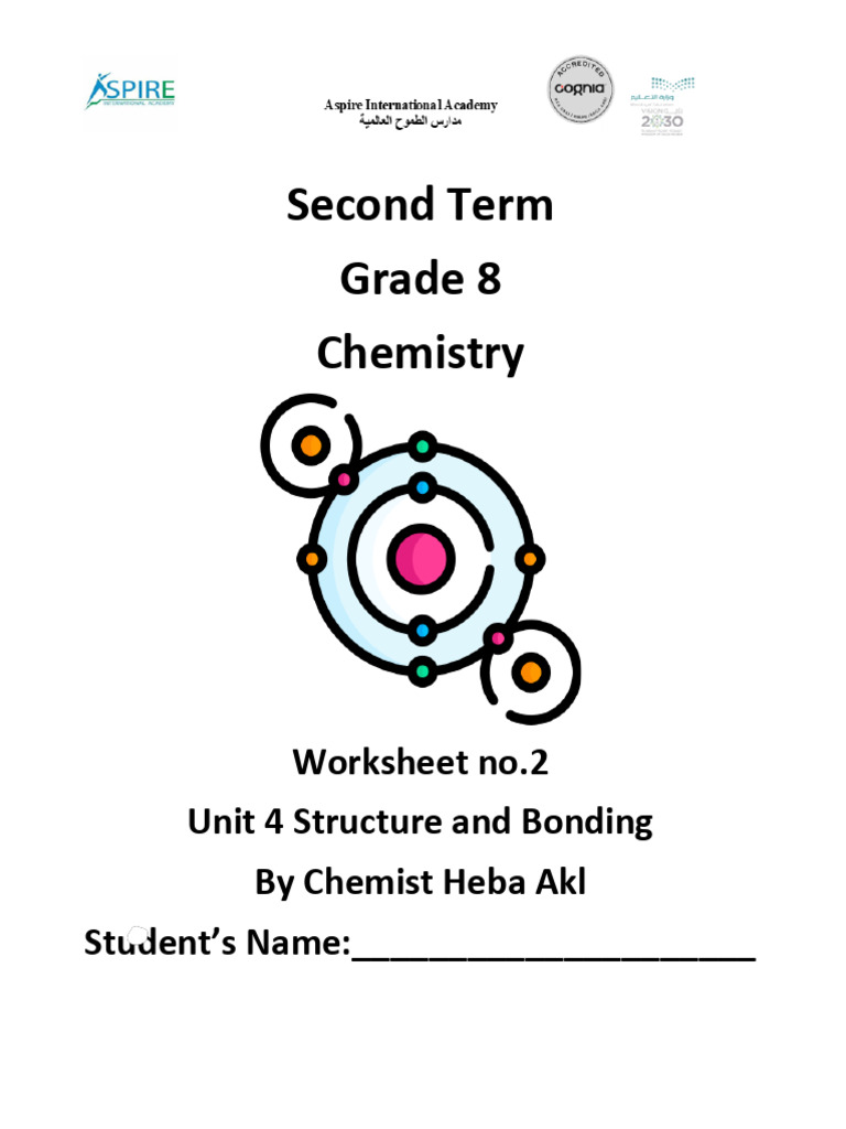 Grade 8 Chemistry Bonding Worksheet | PDF