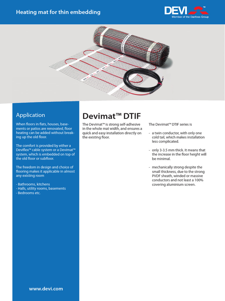 Devimat DTIF Product Data Sheet | PDF | Electrical Conductor | Materials