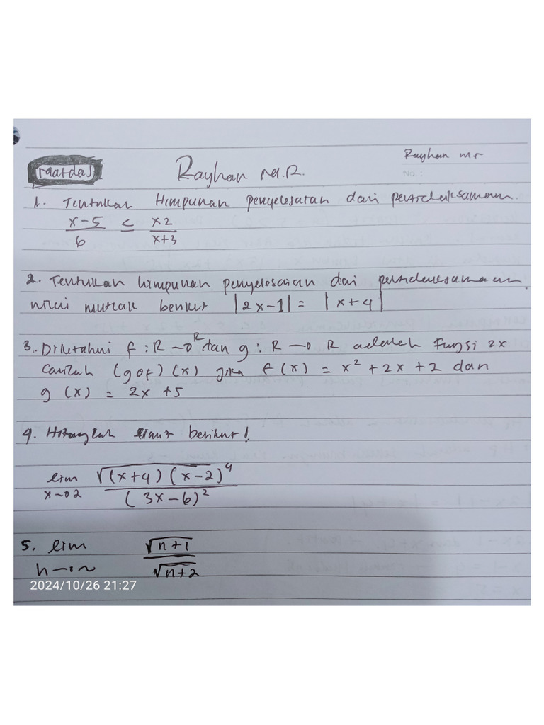 Matdas Rayhan Muhammad Ramdan | PDF