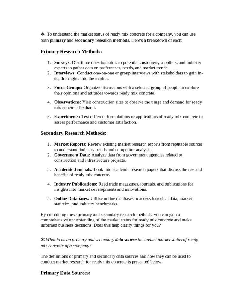 Primary and Secondary Research Methods | PDF | Marketing Research | Data