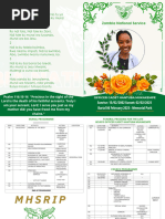 Caleb Chinyadza Tombstone Unveiling Program | PDF