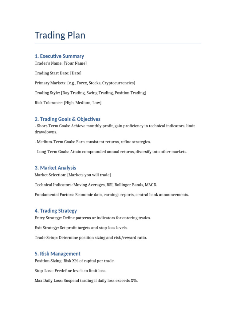 Trading_Plan_Simple | PDF