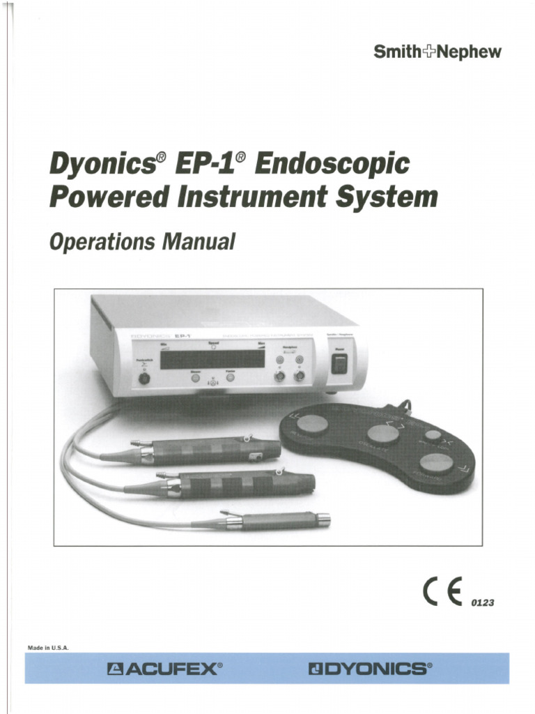 Dyonics Ep 1 Athroscopy Shaver | PDF