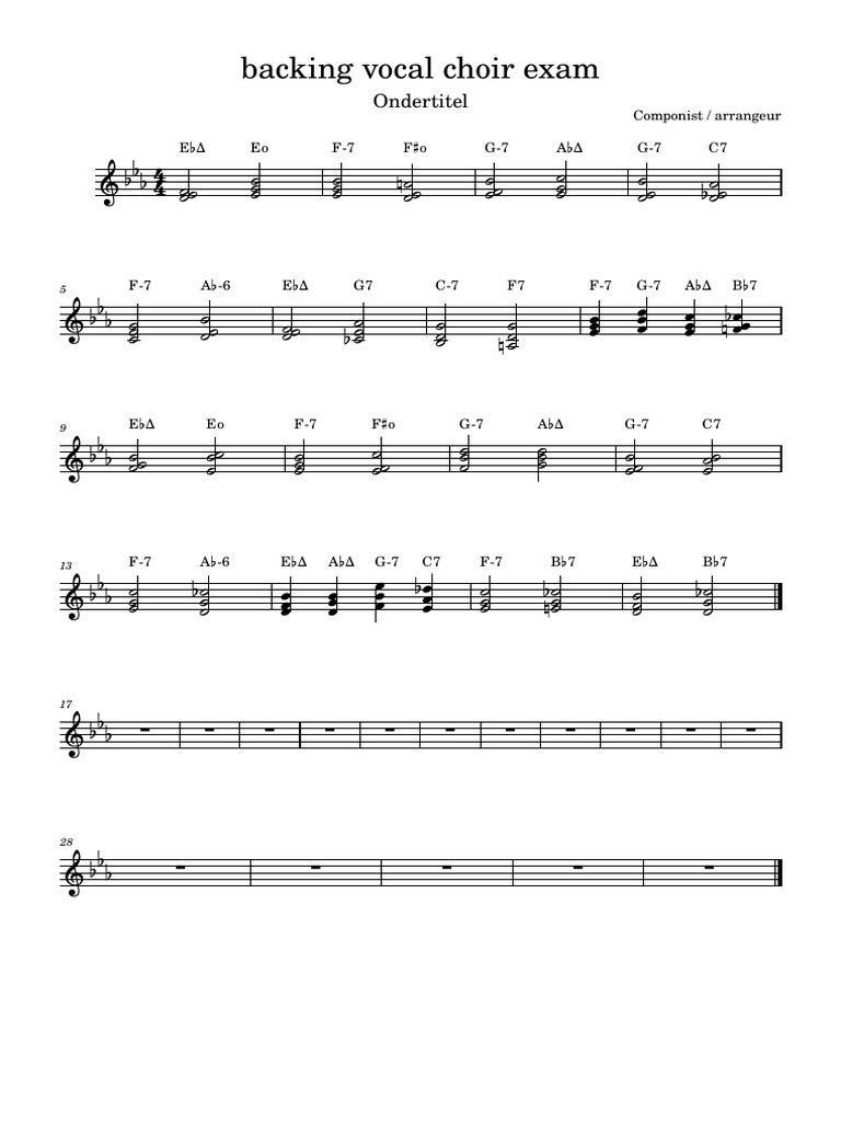 Backing Vocal Choir Exams | PDF