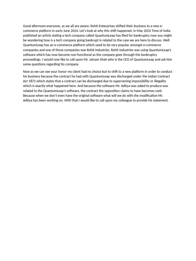 Moot Court Script | PDF