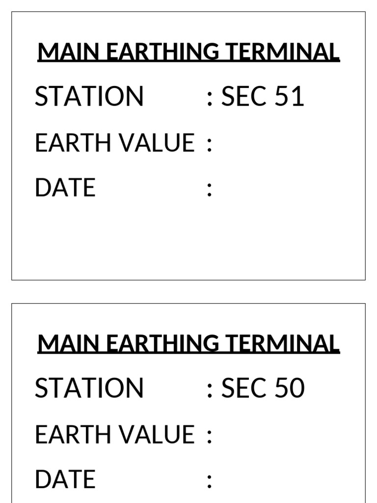 Earthing Terminal | PDF