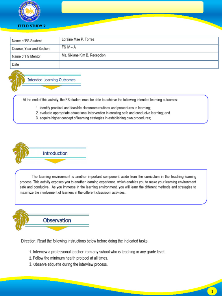 FS-2-Activity-2 | PDF | Learning | Teachers