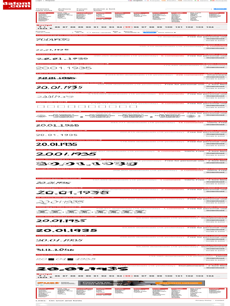 Script Fonts | PDF | Typefaces | Typography