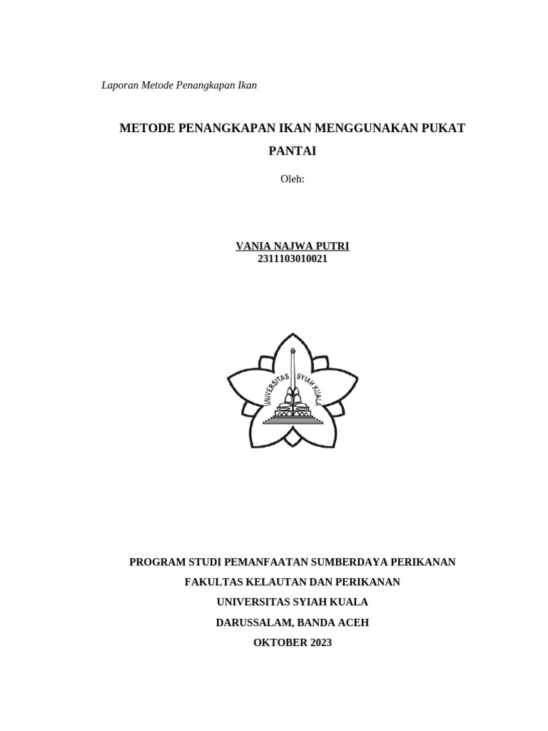 Metode Pukat Pantai untuk Penangkapan Ikan | PDF