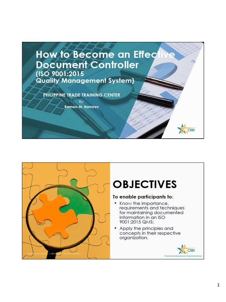 How To Become and Effective Document Controller - IsO 9001 - 2015 | PDF | Quality Management ...