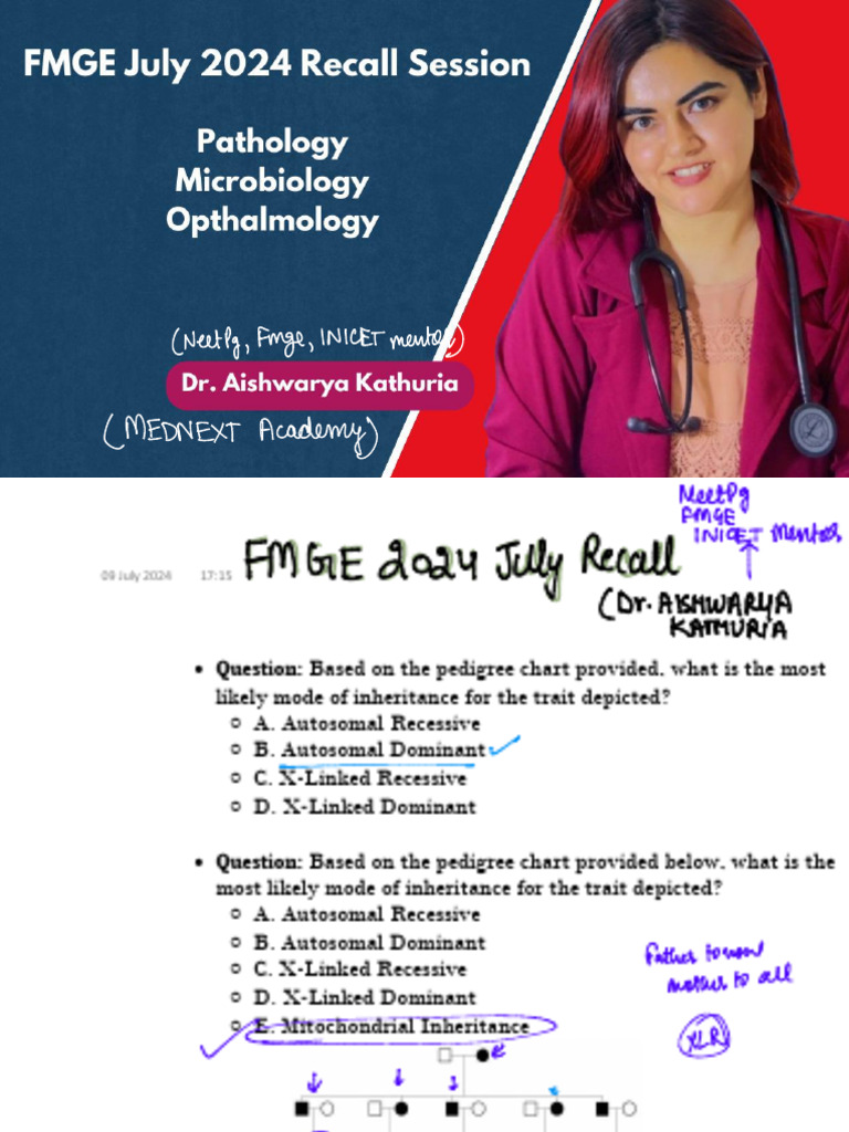Fmge Questions | PDF | Anemia | Visual Acuity