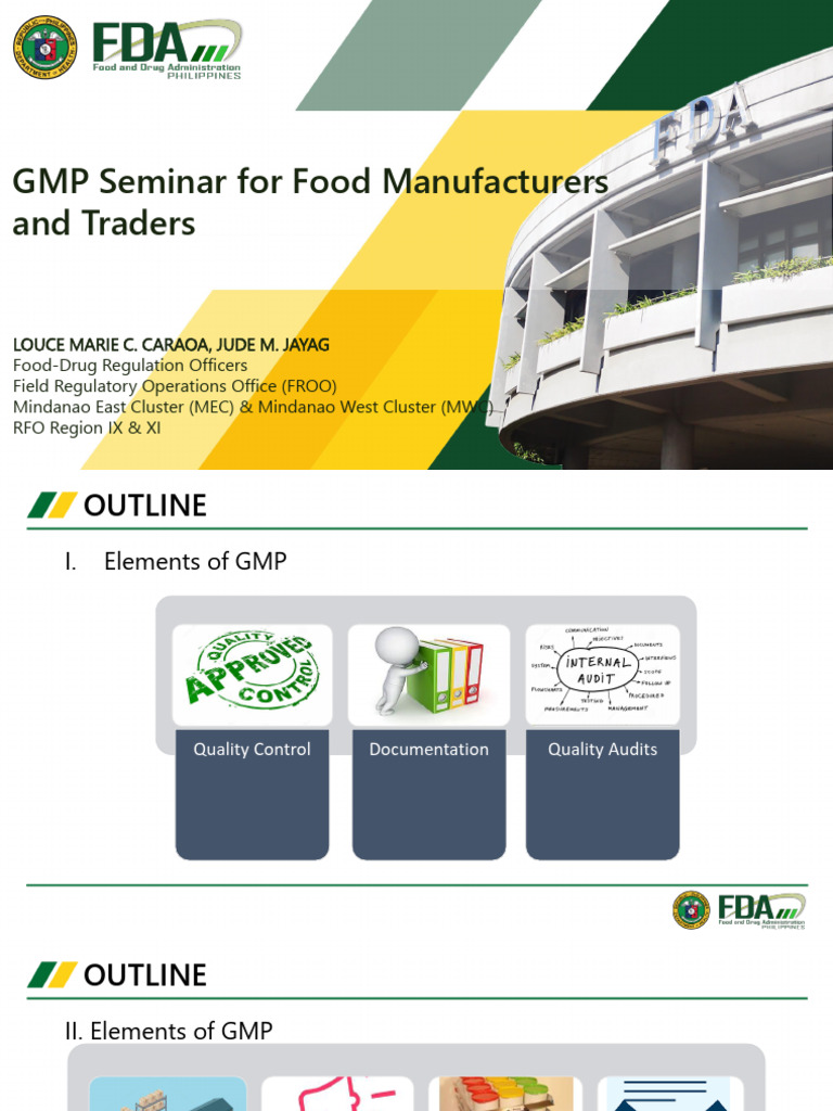 GMP FMFT (Day 2) | PDF | Audit | Food And Drug Administration