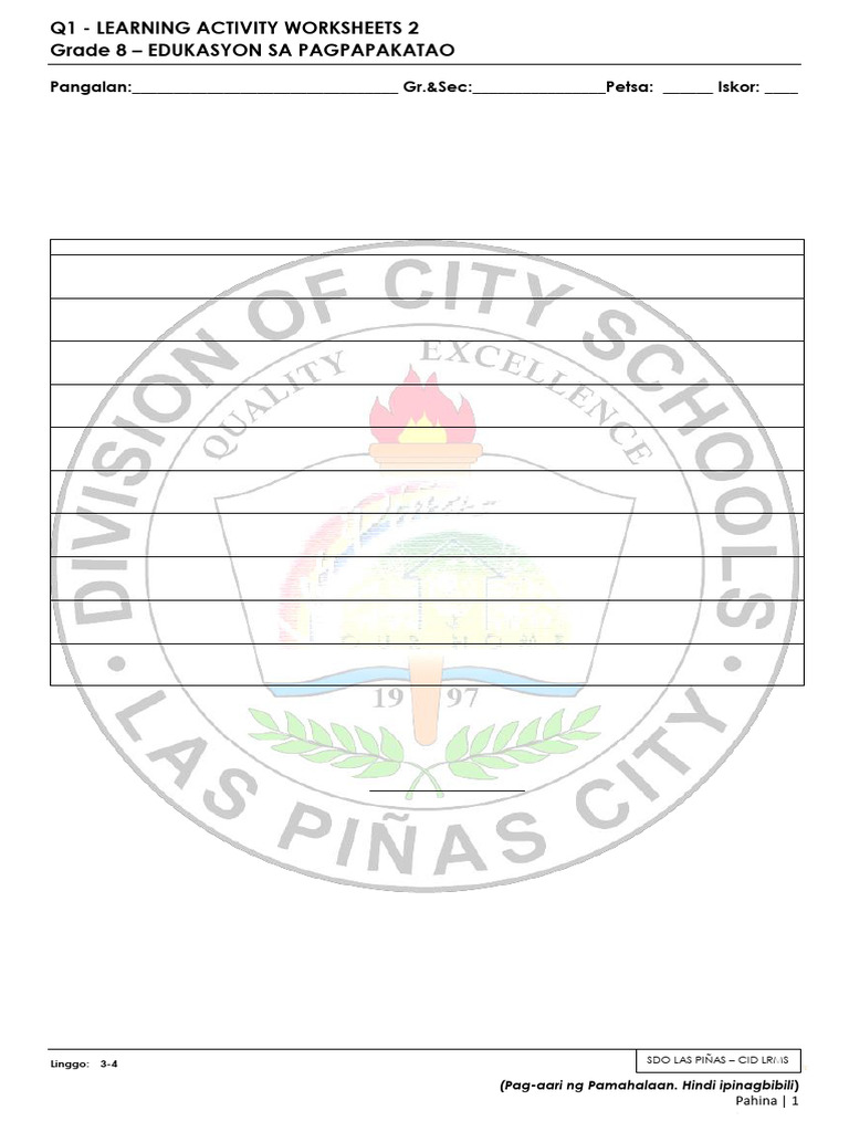 Q1 G8 Esp Law 2 | PDF