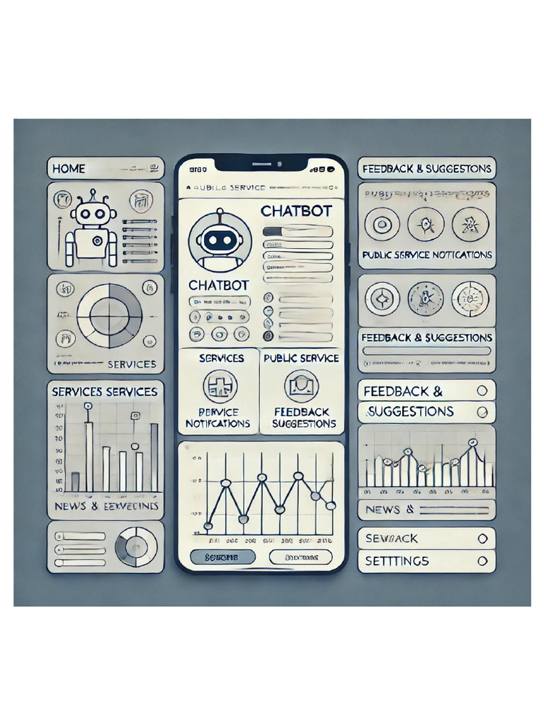 Wire Frame For AI-Powered Virtual Assistant For City Services Prototype ...
