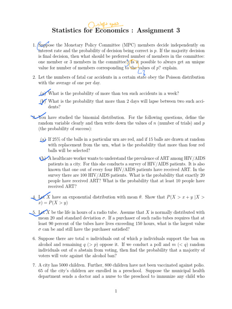 Asmt 3 (fri 8 oct 12 pm) | PDF | Probability Distribution | Poisson Distribution