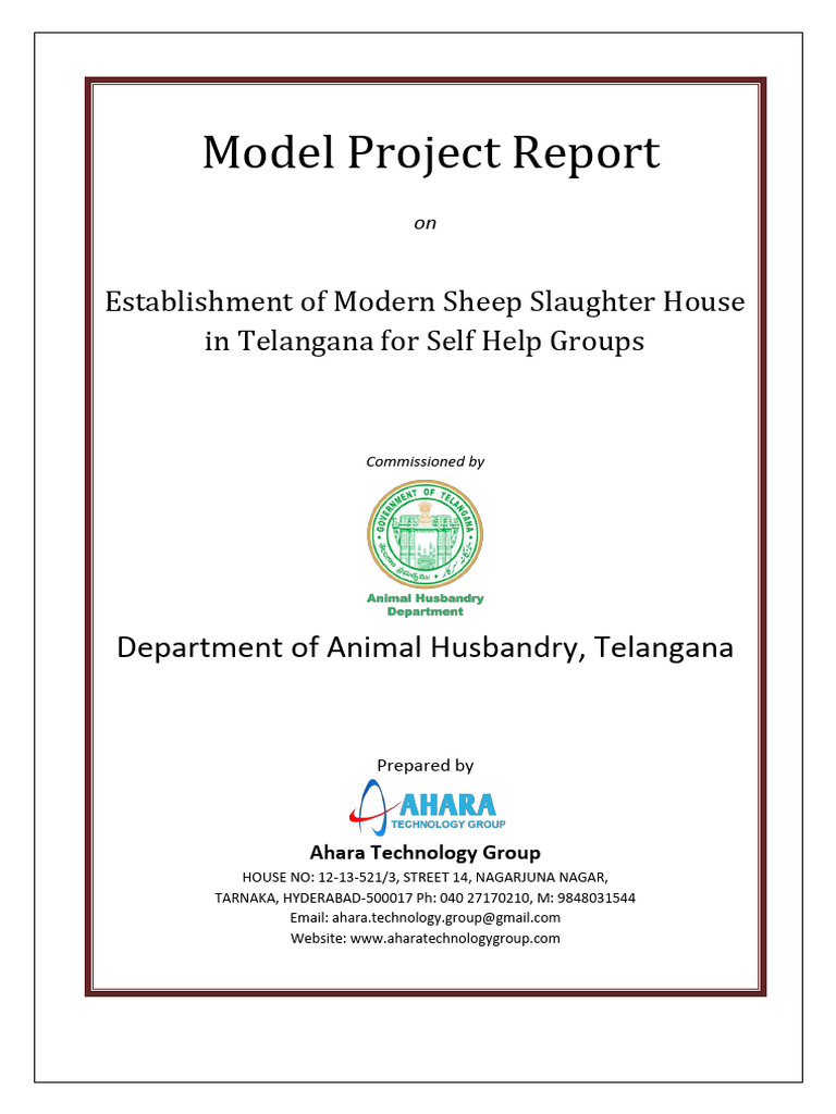 SHG Project Report (Modern Abattoir) | PDF | Slaughterhouse | Animal ...