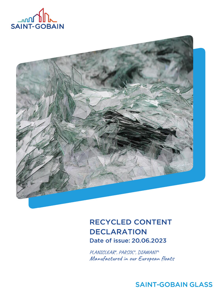 Recycled+content+declaration 2023 SGG Europe | PDF | Plastic Arts | Business Process