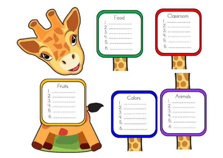 Giraffe Words | PDF